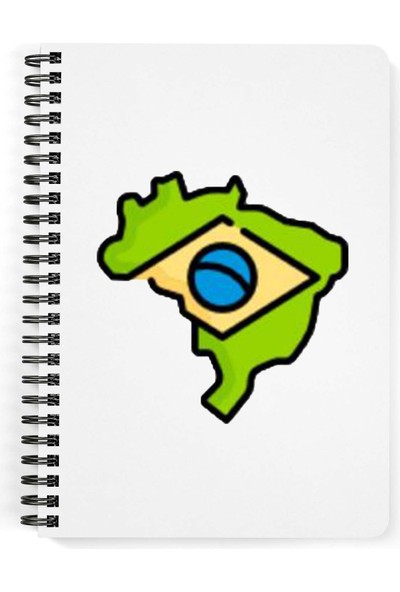 Brezilya Baskılı Ahşap Kapaklı Defter 15X20 cm DFT6594