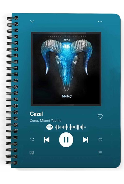 Cazal Zuna Spotify Karekodlu Baskılı Ahşap Kapaklı Defter 15X20 cm DFT2864 Cazal Zuna Spotify Karekodlu Baskılı Ahşap Kapaklı Defter 15X20 cm DFT2864