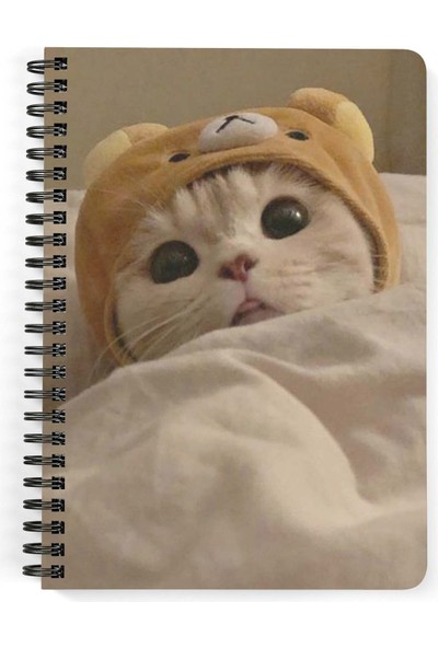 Kedi Baskılı Ahşap Kapaklı Defter 15X20 cm DFT2358 Kedi Baskılı Ahşap Kapaklı Defter 15X20 cm DFT2358