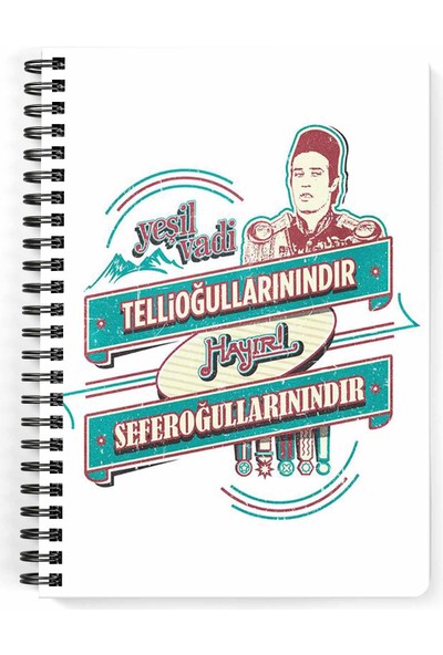 Yeşil Vadi Baskılı Ahşap Kapaklı Defter 15X20 cm DFT2898