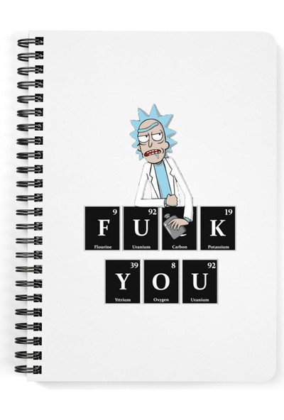 Rick And Morty Baskılı Ahşap Kapaklı Defter 15X20 cm DFT6507
