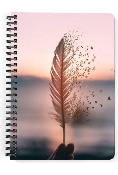 Doğa Baskılı Ahşap Kapaklı Defter 15X20 cm DFT2797