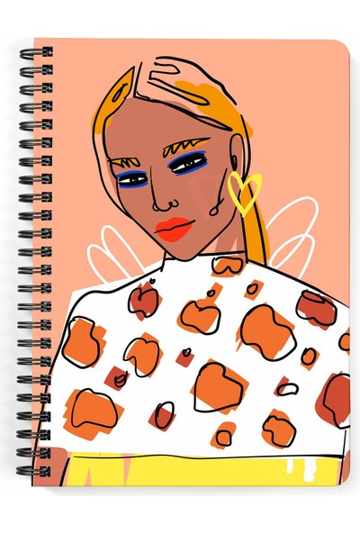 Woman Baskılı Ahşap Kapaklı Defter 15X20 cm DFT5232