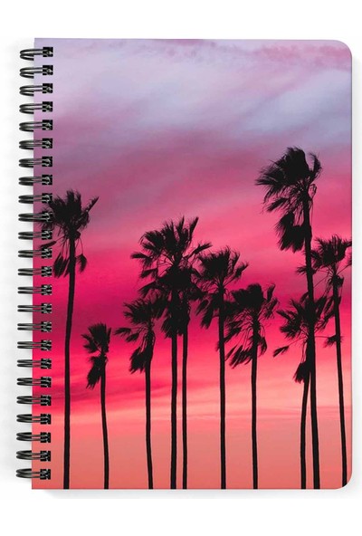 Summer Baskılı Ahşap Kapaklı Defter 15X20 cm DFT3283