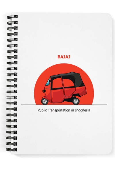 Bajaj Baskılı Ahşap Kapaklı Defter 15X20 cm DFT2275