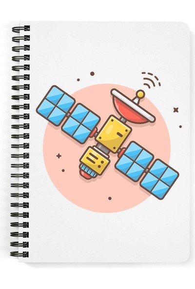 Uydu Baskılı Ahşap Kapaklı Defter 15X20 cm DFT1858