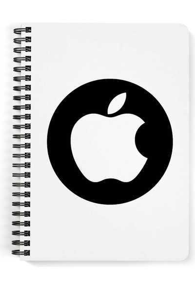 Apple Logo Baskılı Ahşap Kapaklı Defter 15X20 cm DFT392 Apple Logo Baskılı Ahşap Kapaklı Defter 15X20 cm DFT392