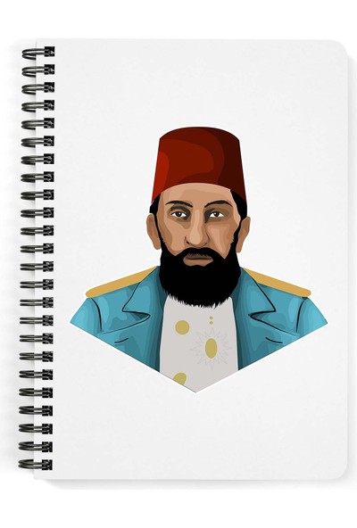 Sultan Abdulhamid Baskılı Ahşap Kapaklı Defter 15X20 cm DFT1486 Sultan Abdulhamid Baskılı Ahşap Kapaklı Defter 15X20 cm DFT1486