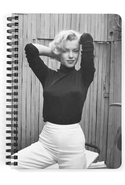 Marilyn Monroe Baskılı Ahşap Kapaklı Defter 15X20 cm DFT3726 Marilyn Monroe Baskılı Ahşap Kapaklı Defter 15X20 cm DFT3726