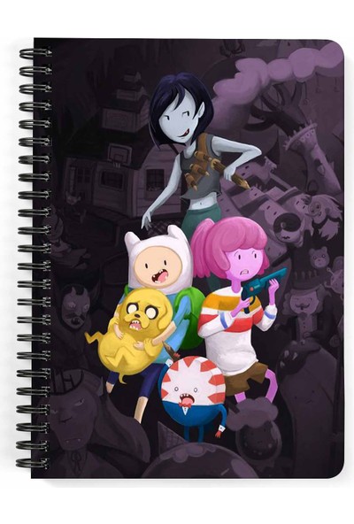Adventure Time Baskılı Ahşap Kapaklı Defter 15X20 cm DFT3320