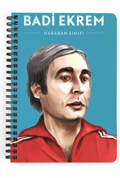 Badi Ekrem Baskılı Ahşap Kapaklı Defter 15X20 cm DFT2712