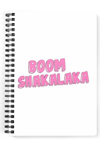 Boom Shakalaka Baskılı Ahşap Kapaklı Defter 15X20 cm DFT2912