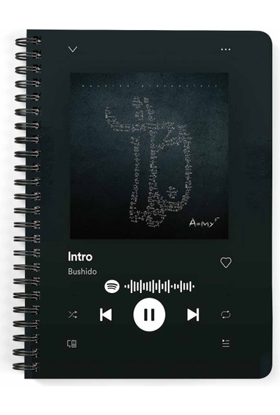 Intro Bushido Spotify Karekodlu Baskılı Ahşap Kapaklı Defter 15X20 cm DFT2863 Intro Bushido Spotify Karekodlu Baskılı Ahşap Kapaklı Defter 15X20 cm DFT2863