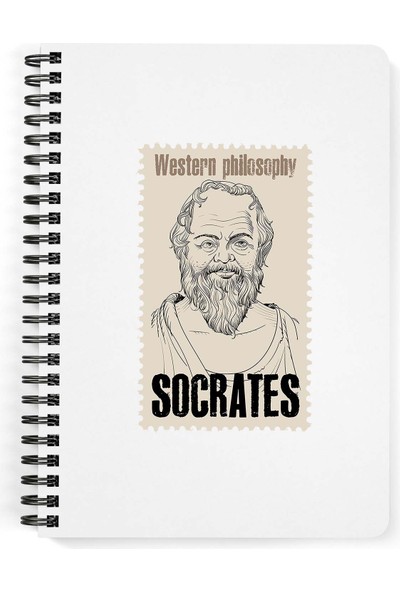 Socrates Baskılı Ahşap Kapaklı Defter 15X20 cm DFT889 Socrates Baskılı Ahşap Kapaklı Defter 15X20 cm DFT889