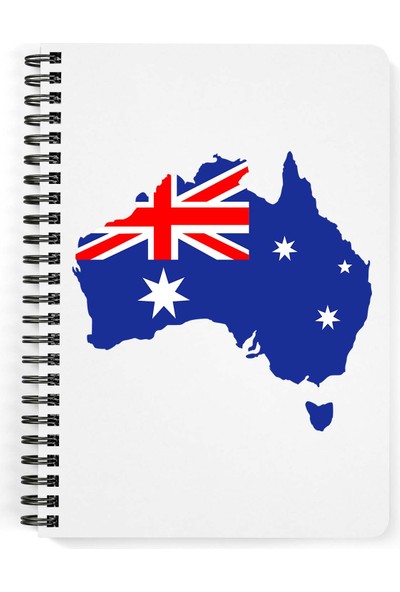 Avustralya Baskılı Ahşap Kapaklı Defter 15X20 cm DFT2144