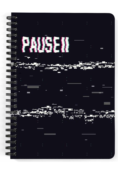 Pause Baskılı Ahşap Kapaklı Defter 15X20 cm DFT5349 Pause Baskılı Ahşap Kapaklı Defter 15X20 cm DFT5349