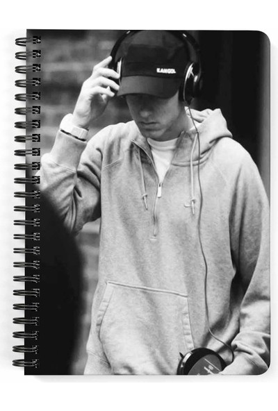 Eminem Baskılı Ahşap Kapaklı Defter 15X20 cm DFT3843 Eminem Baskılı Ahşap Kapaklı Defter 15X20 cm DFT3843