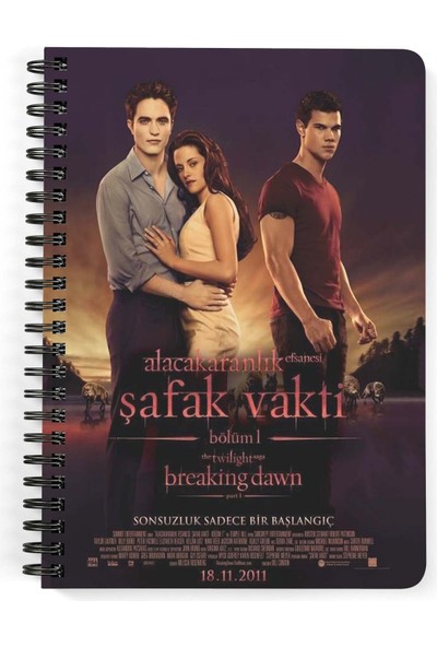 Alacakaranlık Baskılı Ahşap Kapaklı Defter 15X20 cm DFT2503