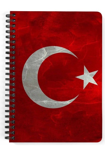 Astak Ay Yıldız Baskılı Ahşap Kapaklı Defter 15X20 cm DFT5667