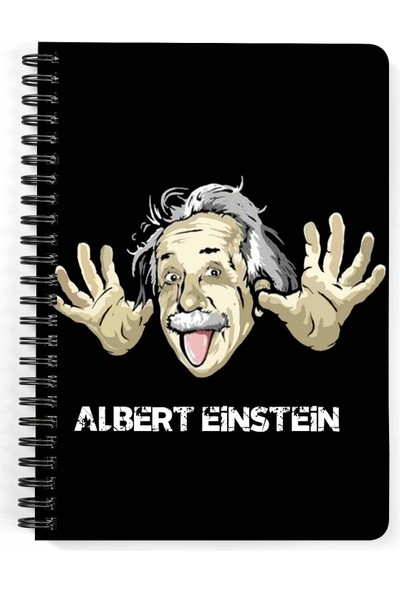 Albert Einstein Baskılı Ahşap Kapaklı Defter 15X20 cm DFT3891 Albert Einstein Baskılı Ahşap Kapaklı Defter 15X20 cm DFT3891