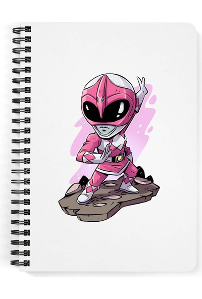 Pink Ranger Baskılı Ahşap Kapaklı Defter 15X20 cm DFT6885 Pink Ranger Baskılı Ahşap Kapaklı Defter 15X20 cm DFT6885