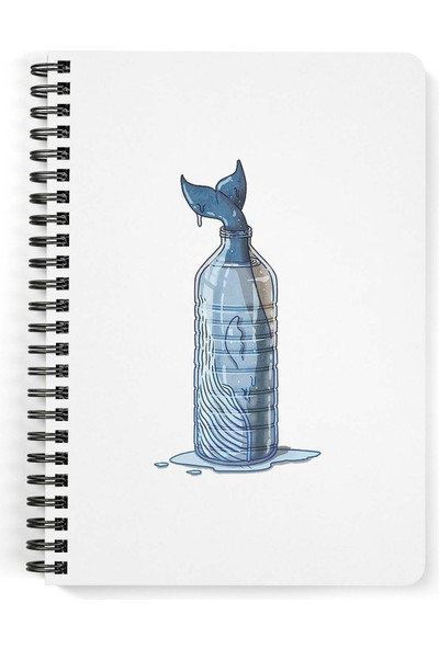 Doğa Kirlenmesi Baskılı Ahşap Kapaklı Defter 15X20 cm DFT341