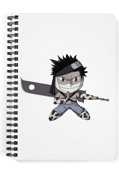 Zabuza Naruto Baskılı Ahşap Kapaklı Defter 15X20 cm DFT6667