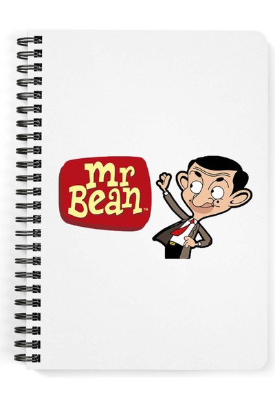 Mr. Bean Baskılı Ahşap Kapaklı Defter 15X20 cm DFT6552