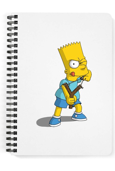 Simpson Baskılı Ahşap Kapaklı Defter 15X20 cm DFT6494