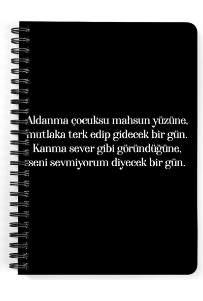 Müslüm Gürses Baskılı Ahşap Kapaklı Defter 15X20 cm DFT2542