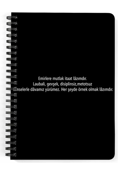 Alparslan Türkeş Baskılı Ahşap Kapaklı Defter 15X20 cm DFT5577