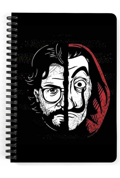 La Casa De Papel Baskılı Ahşap Kapaklı Defter 15X20 cm DFT4278 La Casa De Papel Baskılı Ahşap Kapaklı Defter 15X20 cm DFT4278