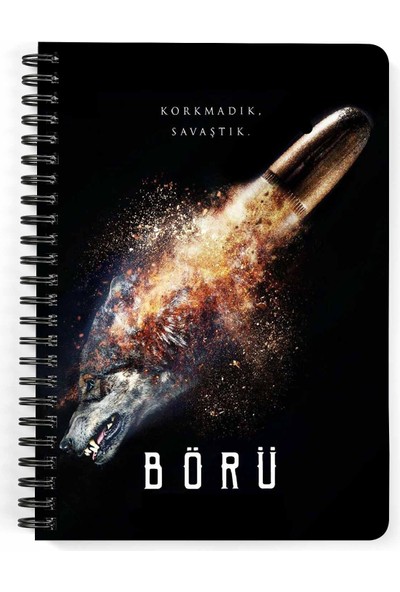 Börü Baskılı Ahşap Kapaklı Defter 15X20 cm DFT5442