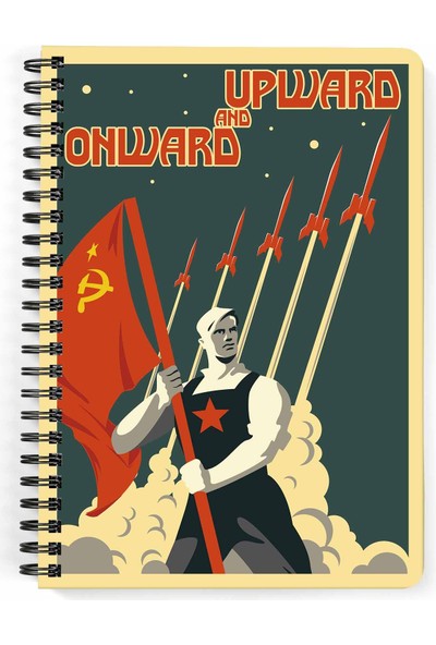 Upward And Onward Baskılı Ahşap Kapaklı Defter 15X20 cm DFT5167
