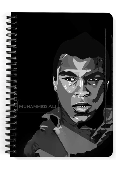 Muhammed Ali Baskılı Ahşap Kapaklı Defter 15X20 cm DFT2629