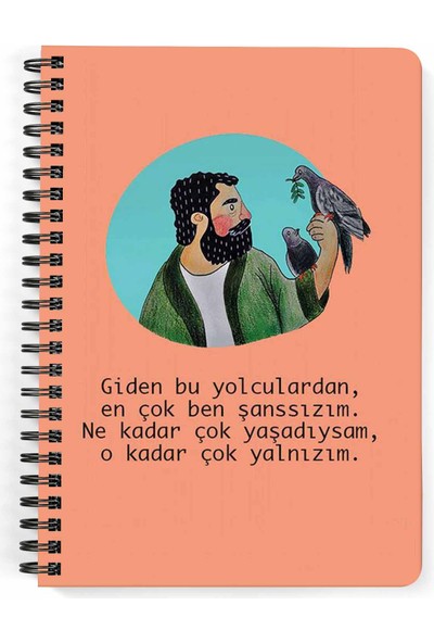 Ahmet Kaya Baskılı Ahşap Kapaklı Defter 15X20 cm DFT3065 Ahmet Kaya Baskılı Ahşap Kapaklı Defter 15X20 cm DFT3065