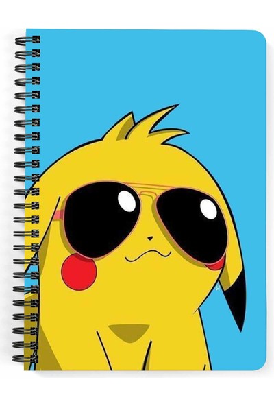 Pikaçu Baskılı Ahşap Kapaklı Defter 15X20 cm DFT4123