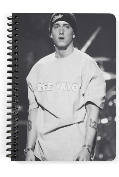 Eminem Baskılı Ahşap Kapaklı Defter 15X20 cm DFT2334 Eminem Baskılı Ahşap Kapaklı Defter 15X20 cm DFT2334