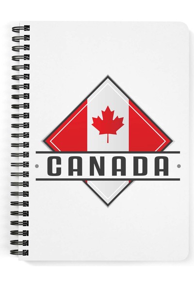 Canada Baskılı Ahşap Kapaklı Defter 15X20 cm DFT2241