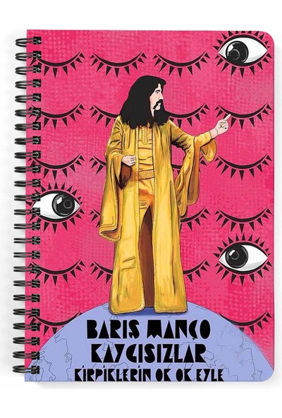 Barış Manço Baskılı Ahşap Kapaklı Defter 15X20 cm DFT2714 Barış Manço Baskılı Ahşap Kapaklı Defter 15X20 cm DFT2714