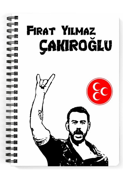 Fırat Yılmaz Çakıroğlu Baskılı Ahşap Kapaklı Defter 15X20 cm DFT5513