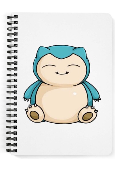 Snorlax Pokemon Baskılı Ahşap Kapaklı Defter 15X20 cm DFT6864