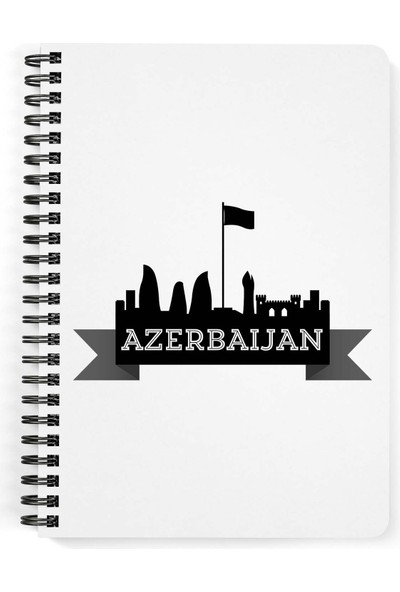 Azerbaycan Baskılı Ahşap Kapaklı Defter 15X20 cm DFT2259