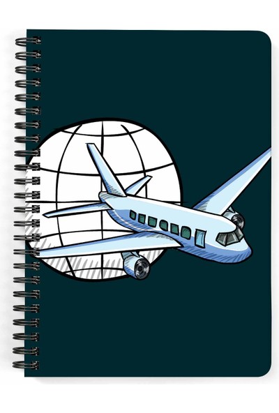 Travel Baskılı Ahşap Kapaklı Defter 15X20 cm DFT5020