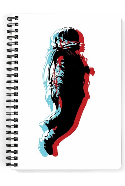 Astronot Baskılı Ahşap Kapaklı Defter 15X20 cm DFT5287