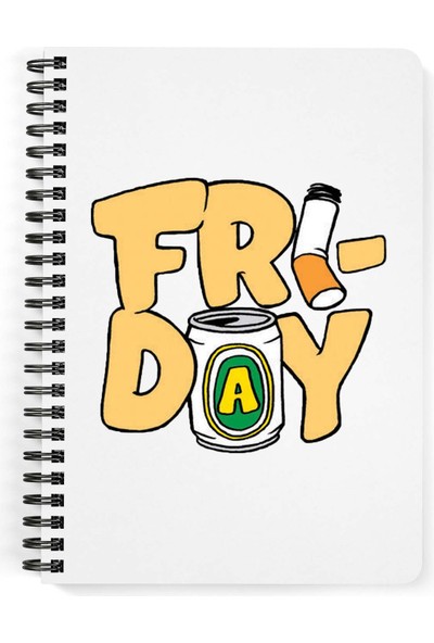 Friday Baskılı Ahşap Kapaklı Defter 15X20 cm DFT6766 Friday Baskılı Ahşap Kapaklı Defter 15X20 cm DFT6766