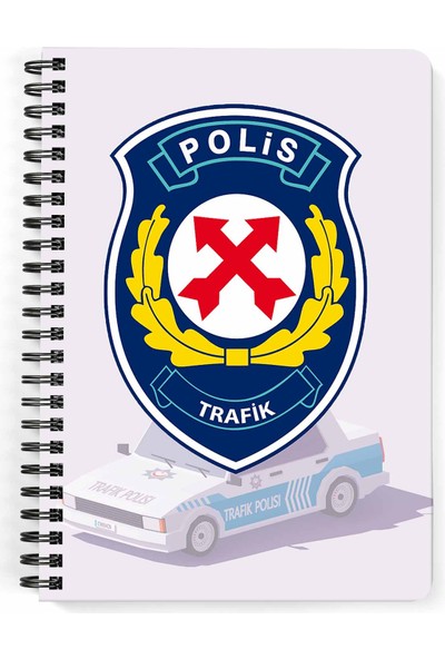 Trafik Polisi Baskılı Ahşap Kapaklı Defter 15X20 cm DFT5470 Trafik Polisi Baskılı Ahşap Kapaklı Defter 15X20 cm DFT5470