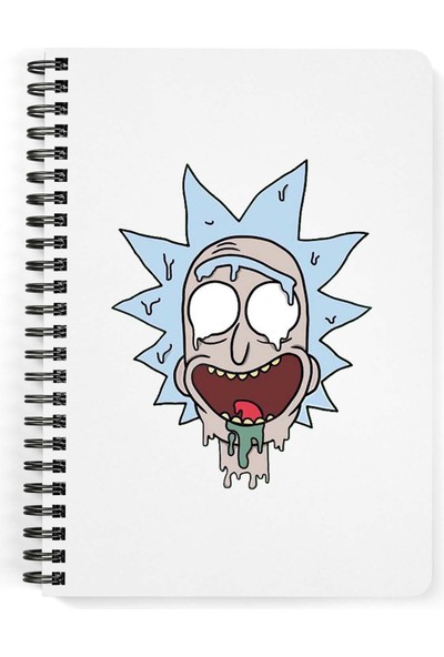 Rick And Morty Baskılı Ahşap Kapaklı Defter 15X20 cm DFT5821