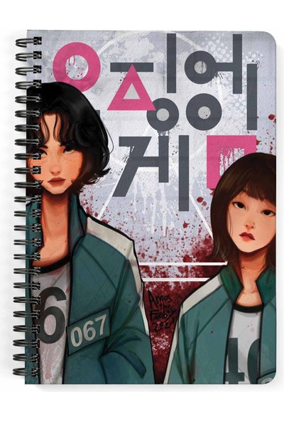 Squid Game Baskılı Ahşap Kapaklı Defter 15X20 cm DFT5723 Squid Game Baskılı Ahşap Kapaklı Defter 15X20 cm DFT5723