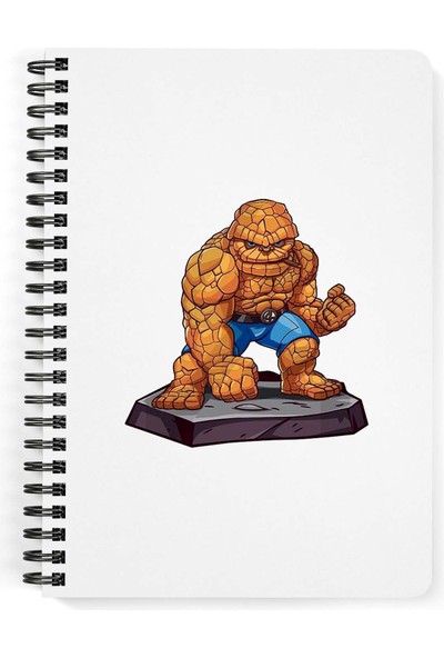 Taş Adam Baskılı Ahşap Kapaklı Defter 15X20 cm DFT5929